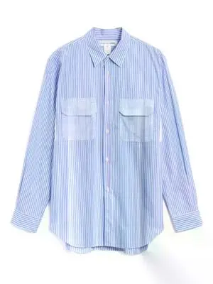 Comme Des Garçons Striped Pocket Shirt - Blue