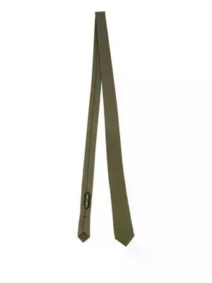 TOM FORD Patterned Jacquard Silk Tie Green