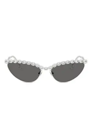 SWAROVSKI Crystal-embellished Cat-eye Sunglasses - Silver