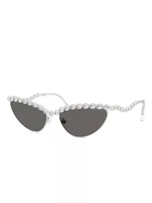 SWAROVSKI Crystal-embellished Cat-eye Sunglasses - Silver