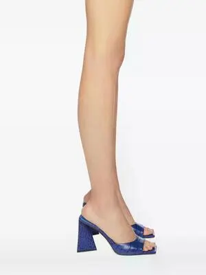 Attico 85mm Mini Devon Square-toe Mules - Blue