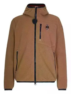 BLAUER. Hooded Zip-up Jacket - Brown
