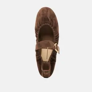 DOLCEVITA Caely Ballet Flats - Dk Brown Suede