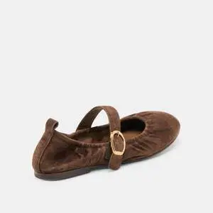 DOLCEVITA Caely Ballet Flats - Dk Brown Suede