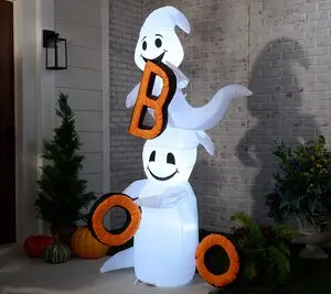 HAY & HARVEST As Is 6' Inflatable 'boo' Ghosts