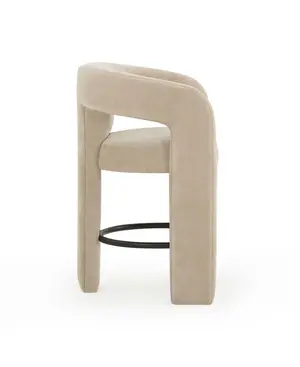 TOV FURNITURE Malone Performance Chenille Counter Stool - Taupe