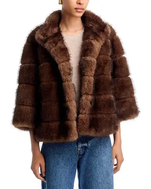 LoveShackFancy Gelman Faux Fur Jacket