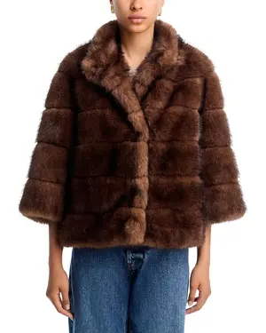 LoveShackFancy Gelman Faux Fur Jacket