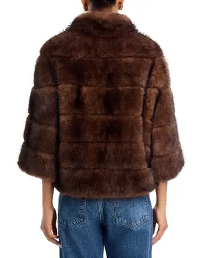 LoveShackFancy Gelman Faux Fur Jacket