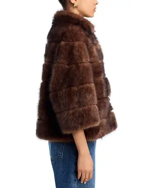 LoveShackFancy Gelman Faux Fur Jacket