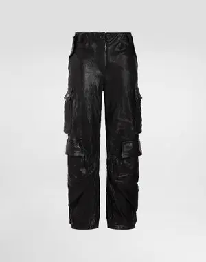 Dolce & Gabbana Leather Cargo Pants