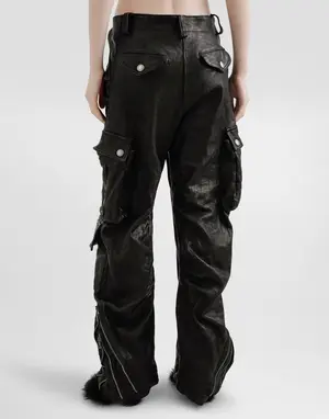 Dolce & Gabbana Leather Cargo Pants