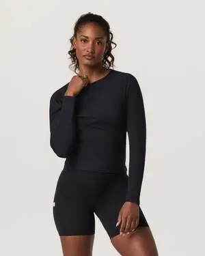 Vuori Long Sleeve Pose Crewneck Shirt - Black
