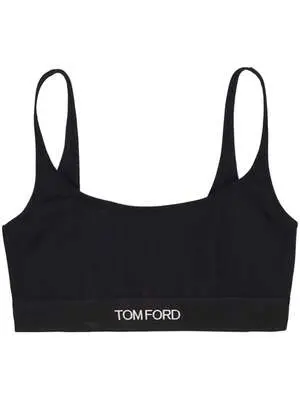 TOM FORD Signature Bralette With Logo Band - Black