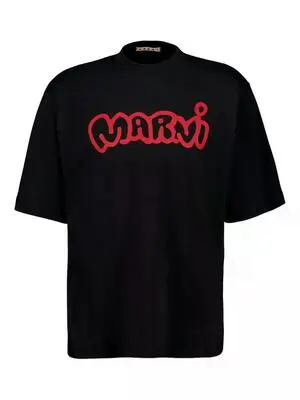 Marni Short-sleeve Cotton T-shirt - Black