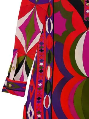 Emilio Pucci Printed Buttoned Maxi Dress