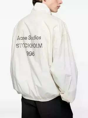 Acne Studios Washed Logo Jacket - White