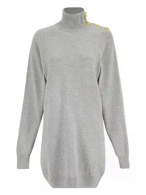 Balenciaga Batwing Button Mini Dress