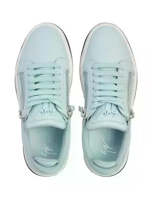 GIUSEPPE ZANOTTI Gz94 Leather Trainers - Blue