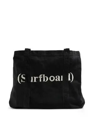 STOCKHOLM SURFBOARD CLUB Weekend Cotton Tote Bag - Black