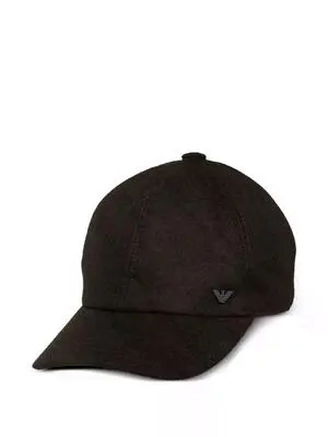 Emporio Armani Logo Plaque Cap - Brown