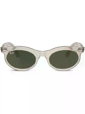 Ray-ban Wayfarer Oval-frame Sunglasses - Neutrals