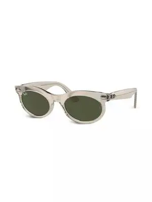 Ray-ban Wayfarer Oval-frame Sunglasses - Neutrals