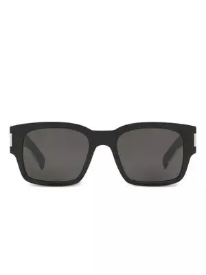 Saint Laurent Rectangle Logo Sunglasses - Black