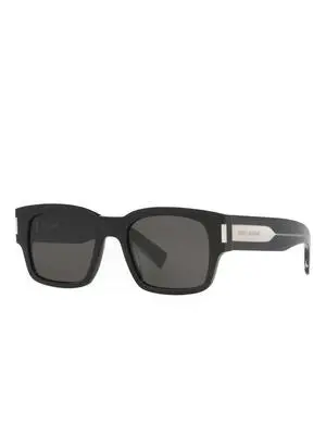 Saint Laurent Rectangle Logo Sunglasses