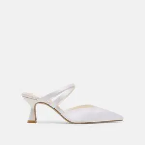 DOLCEVITA Linore Criss-cross Mule - True White Satin