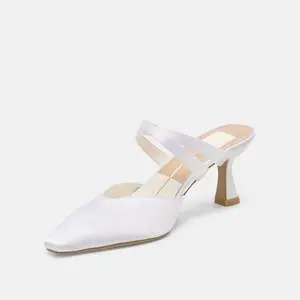 DOLCEVITA Linore Criss-cross Mule - True White Satin