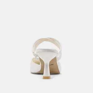 DOLCEVITA Linore Criss-cross Mule - True White Satin