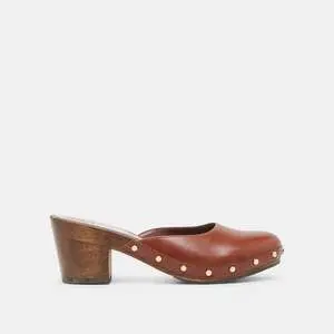 DOLCEVITA Camyn Heeled Mules - Brown Leather