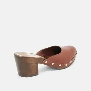 DOLCEVITA Camyn Heeled Mules - Brown Leather