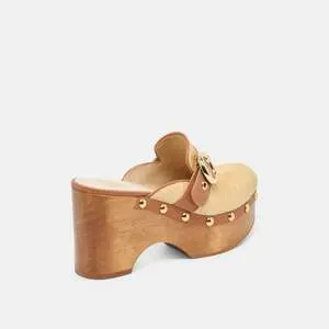 DOLCEVITA Debrah Clogs - Lt Natural Raffia