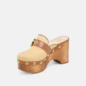 DOLCEVITA Debrah Clogs - Lt Natural Raffia