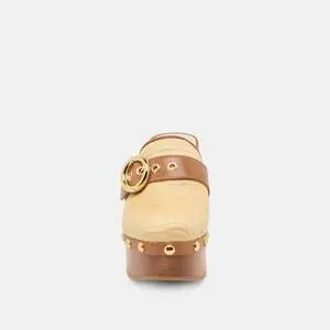 DOLCEVITA Debrah Clogs - Lt Natural Raffia