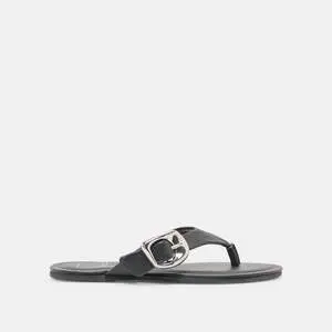 DOLCEVITA Rossa Leather Sandals - Black Leather