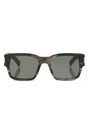 Saint Laurent Sl 617 Rectangle-frame Sunglasses - Green
