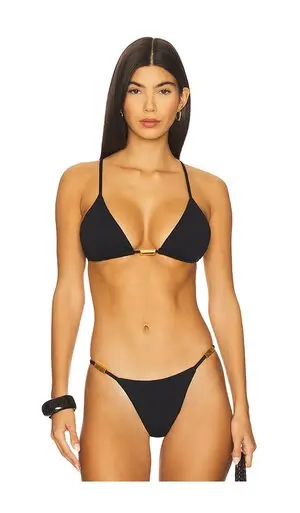 VIX PAULA HERMANNY Blake T Back Triangle Bikini Top - Firenze Black