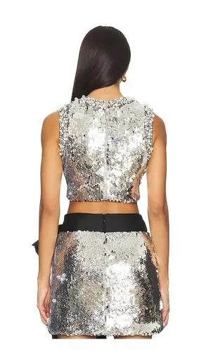 PatBO Moonlight Sequin Top