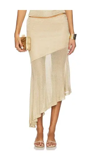 Gold Midi Skirts