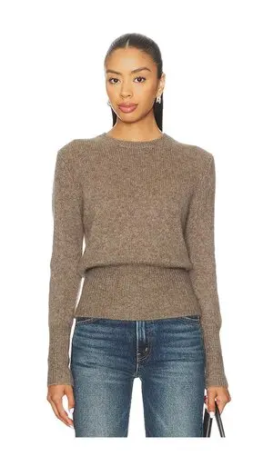 W. CASHMERE Laurel Cinched Waist Sweater - Hazelnut