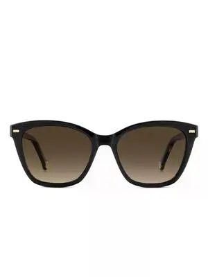 Carolina Herrera Square Tortoiseshell Sunglasses - Black
