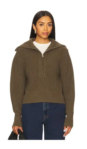 Women's Ribbed Half Zip Pullover