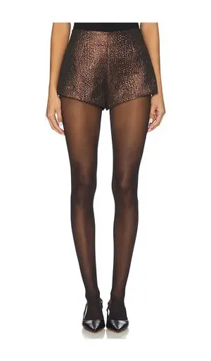 SIMONMILLER Fleur Metallic Shorts - Brown