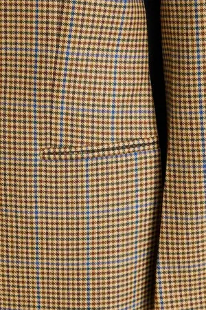 Victoria Beckham Houndstooth Wool-tweed Blazer - Sand