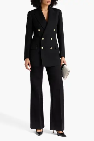 Victoria Beckham Double-breasted Grain De Poudre Blazer