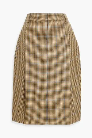 Victoria Beckham Houndstooth Wool Skirt