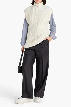 Victoria Beckham Ribbed-knit Turtleneck Vest